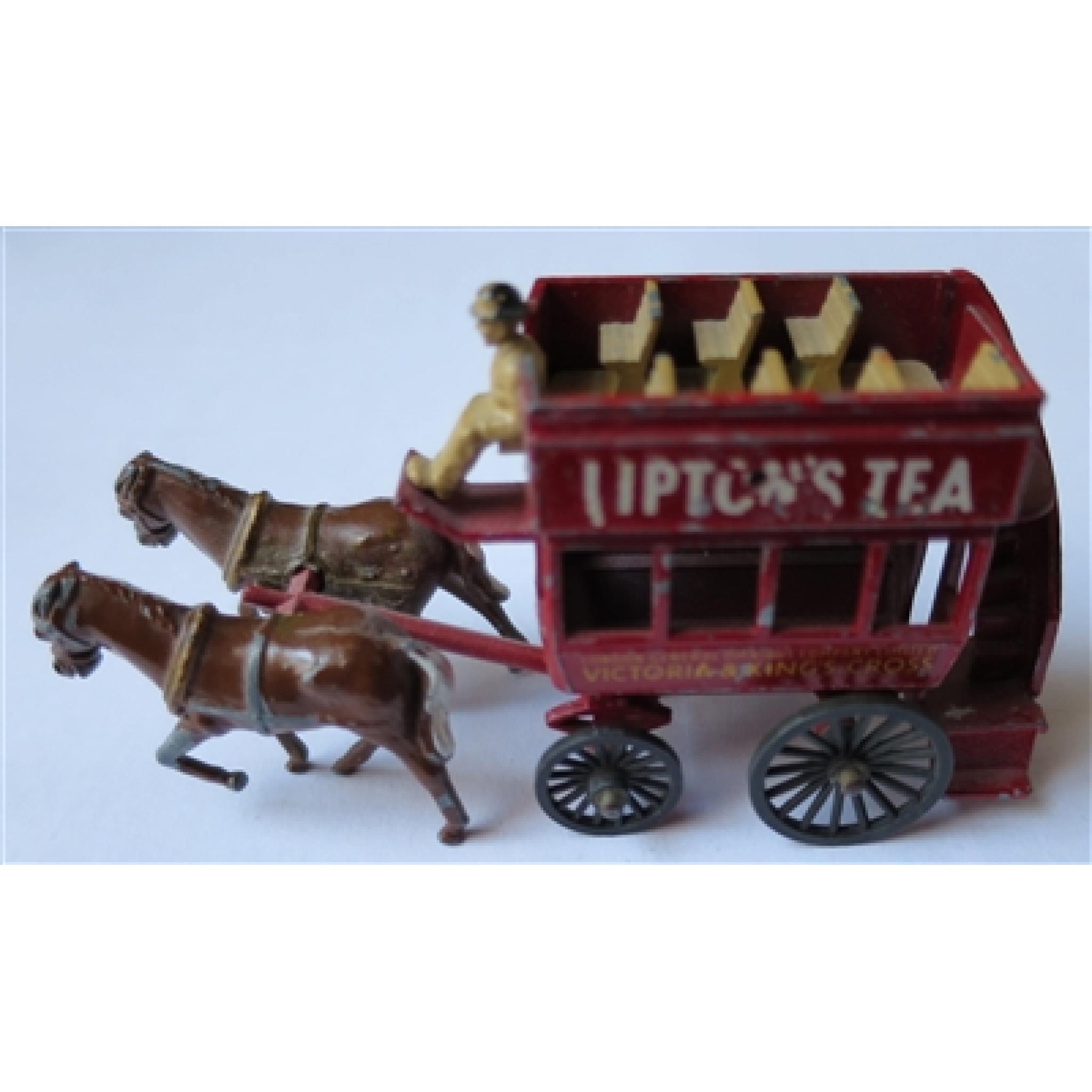 Lesney No 12 Red London Horse Drawn Bus 1899 Liptons T