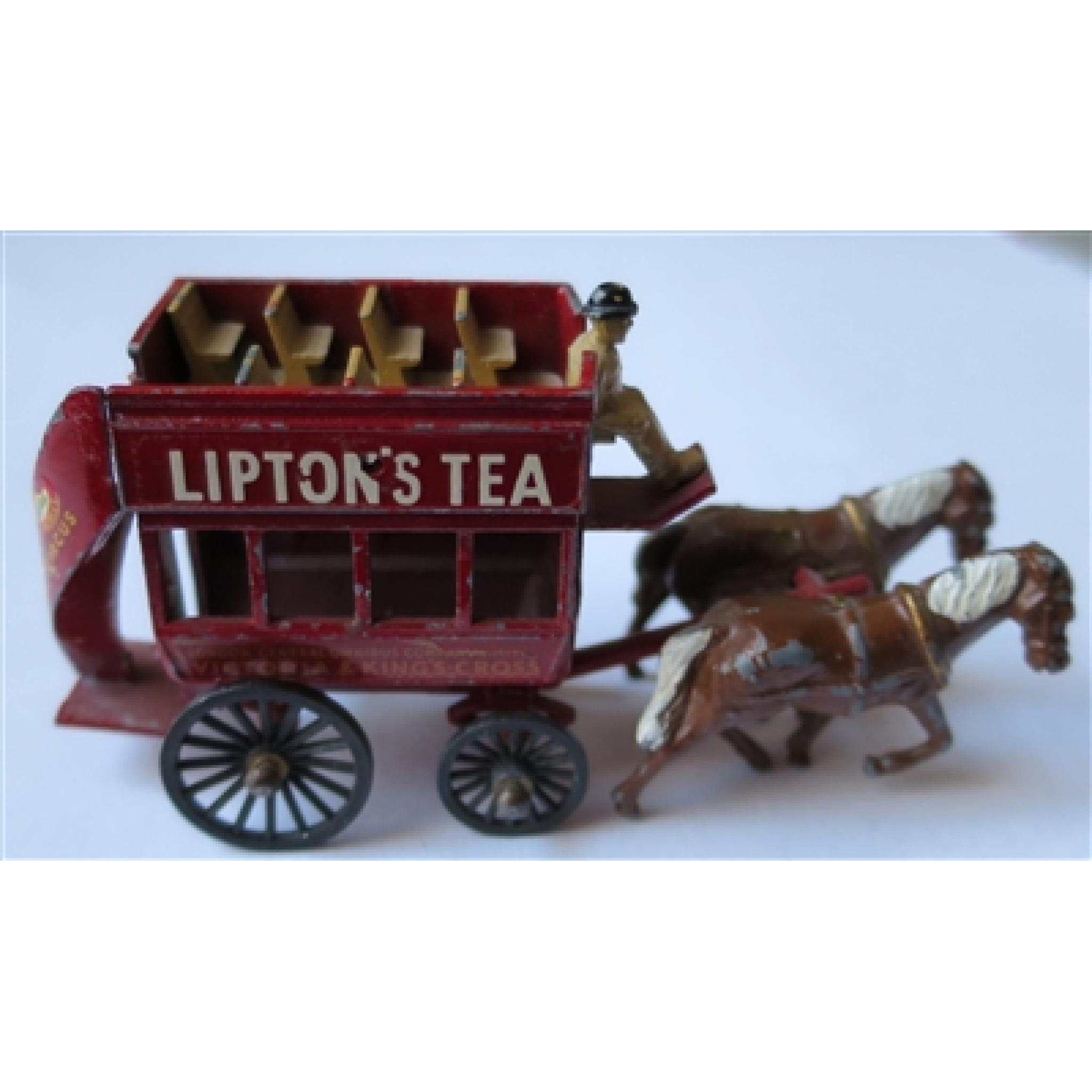 Lesney No 12 Red London Horse Drawn Bus 1899 Liptons T